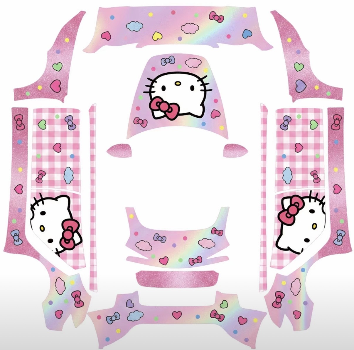 hello Kitty - Model 3 焕新版皮肤设计 | Tesla Wrap 自定义贴膜设计
