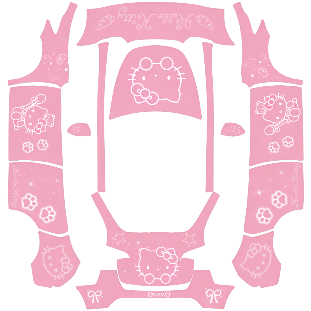 hello kitty - Model Y 老款皮肤设计 | Tesla Wrap 自定义贴膜设计